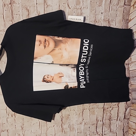 PLAYBOY | Shirts | Pacsun Playboy Studio Photo Logo Tee Shirt Nwt Small | Poshmark